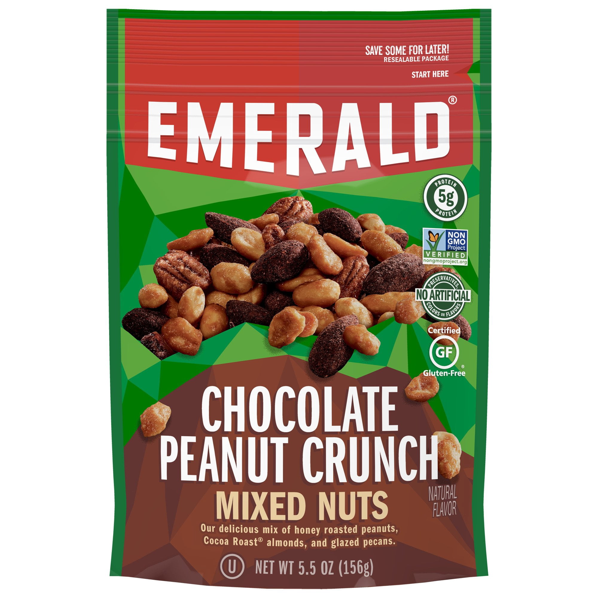 Emerald Nuts, ChocolateITSC Peanut Crunch Mixed Nuts, 5.5 Oz - Walmart.com