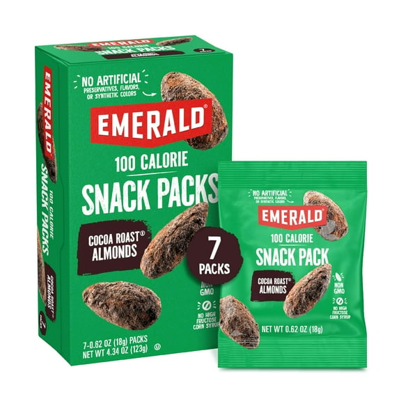 Emerald Nuts Cocoa Roast DEF29 Almonds 7 Ct (1-Pack), 100-Calorie ...