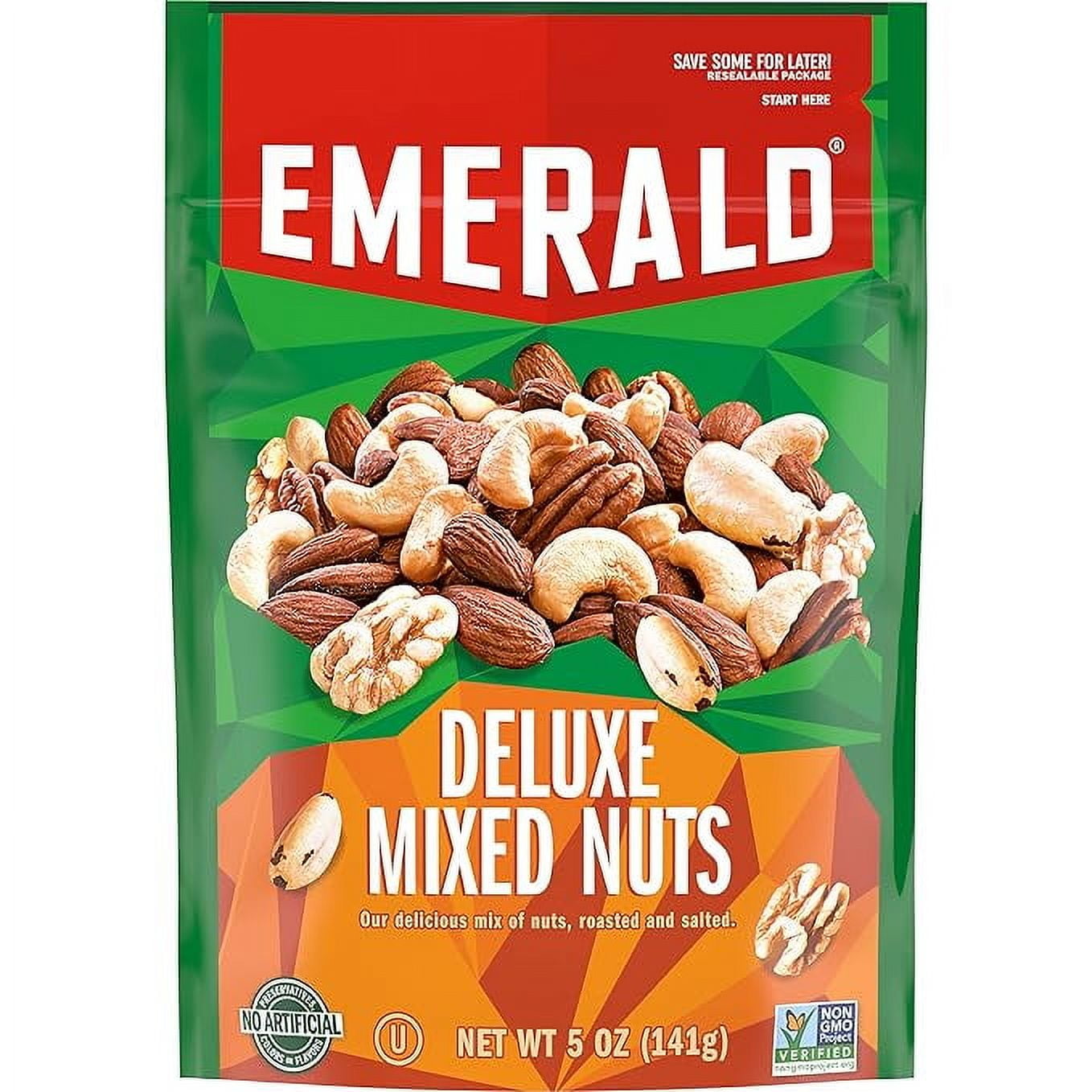 Emerald Nuts Deluxe Mixed Nuts (1-Pack), Features Roasted and Salted ...
