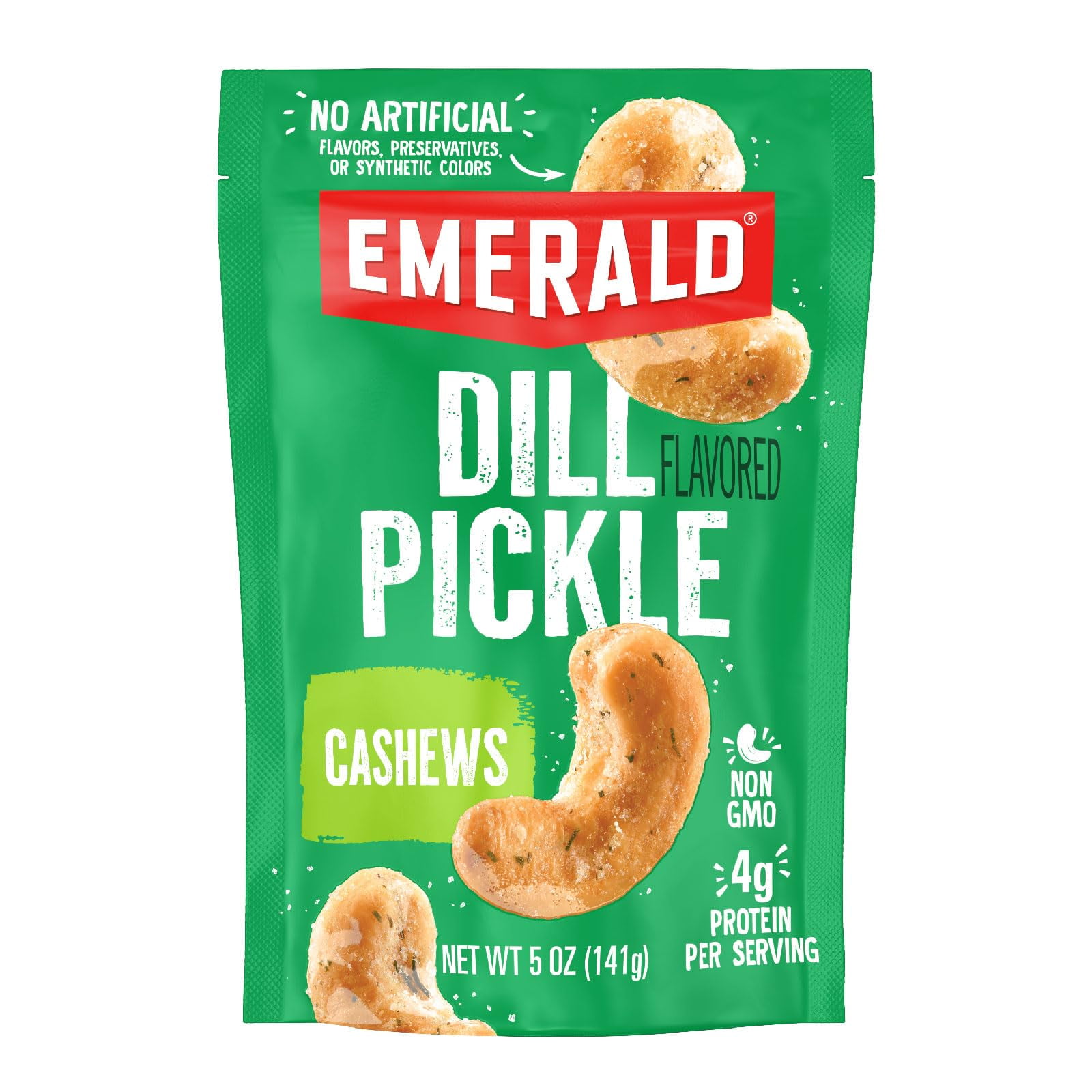 Emerald Nuts Dill Pickle DMF15 Seasoned Cashews (1-Pack), 5oz ...