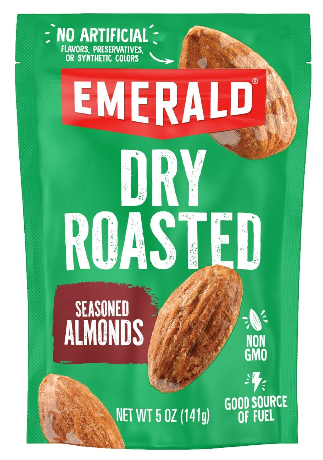 Emerald Nuts Dry Roasted GGA1 Almonds (1-Pack) | 5 Oz Resealable Bag ...