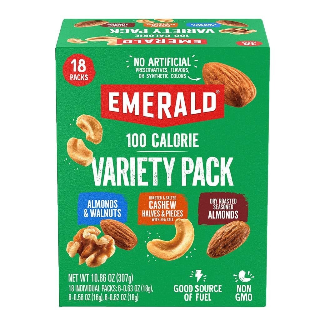 Emerald Nuts Mixed Nuts OKA4 Variety Pack 18ct (1-Pack) , 100-Calorie ...