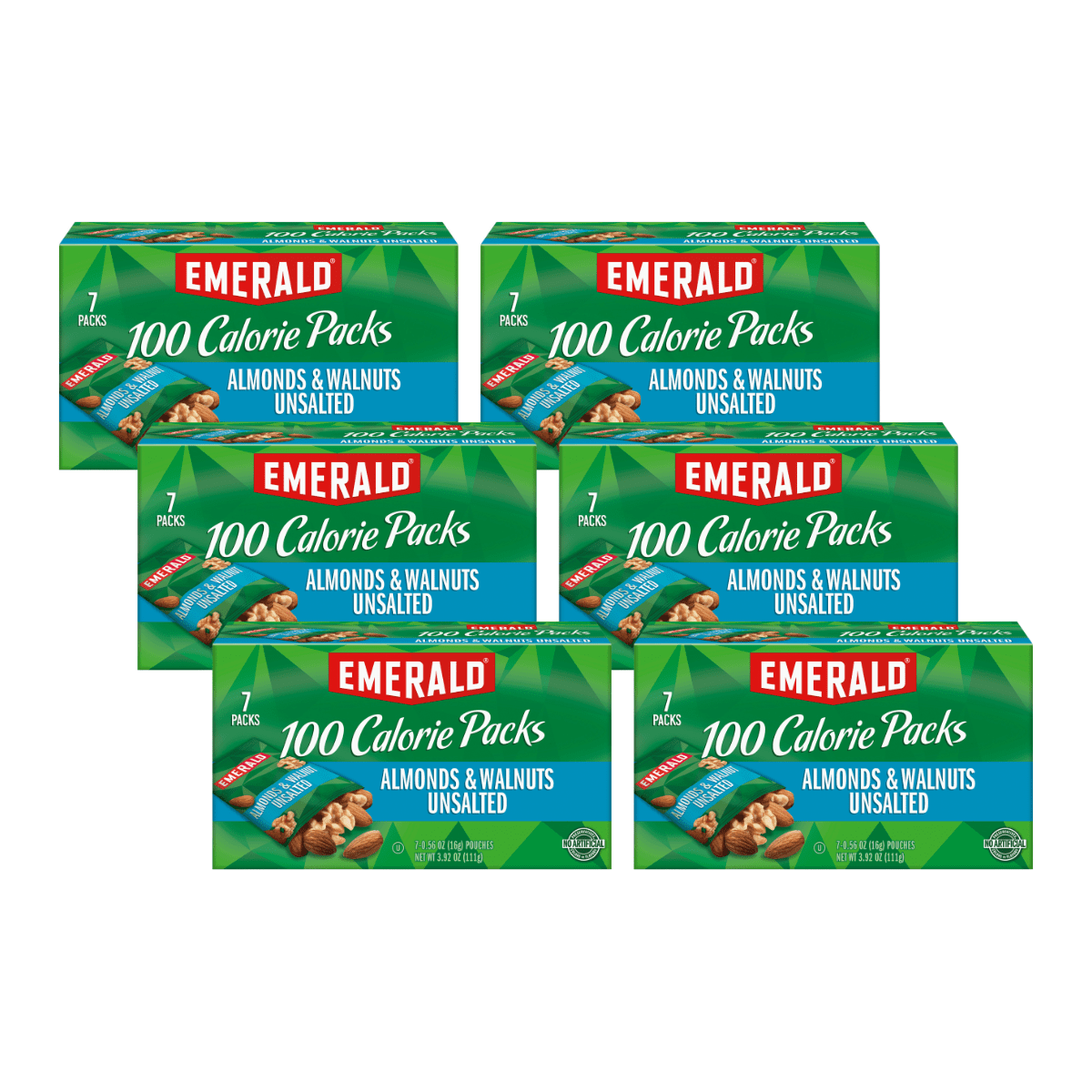 Emerald Nuts, Natural Walnuts & Almonds, 100 Calorie Packs, 7 Ct, 3.92 ...