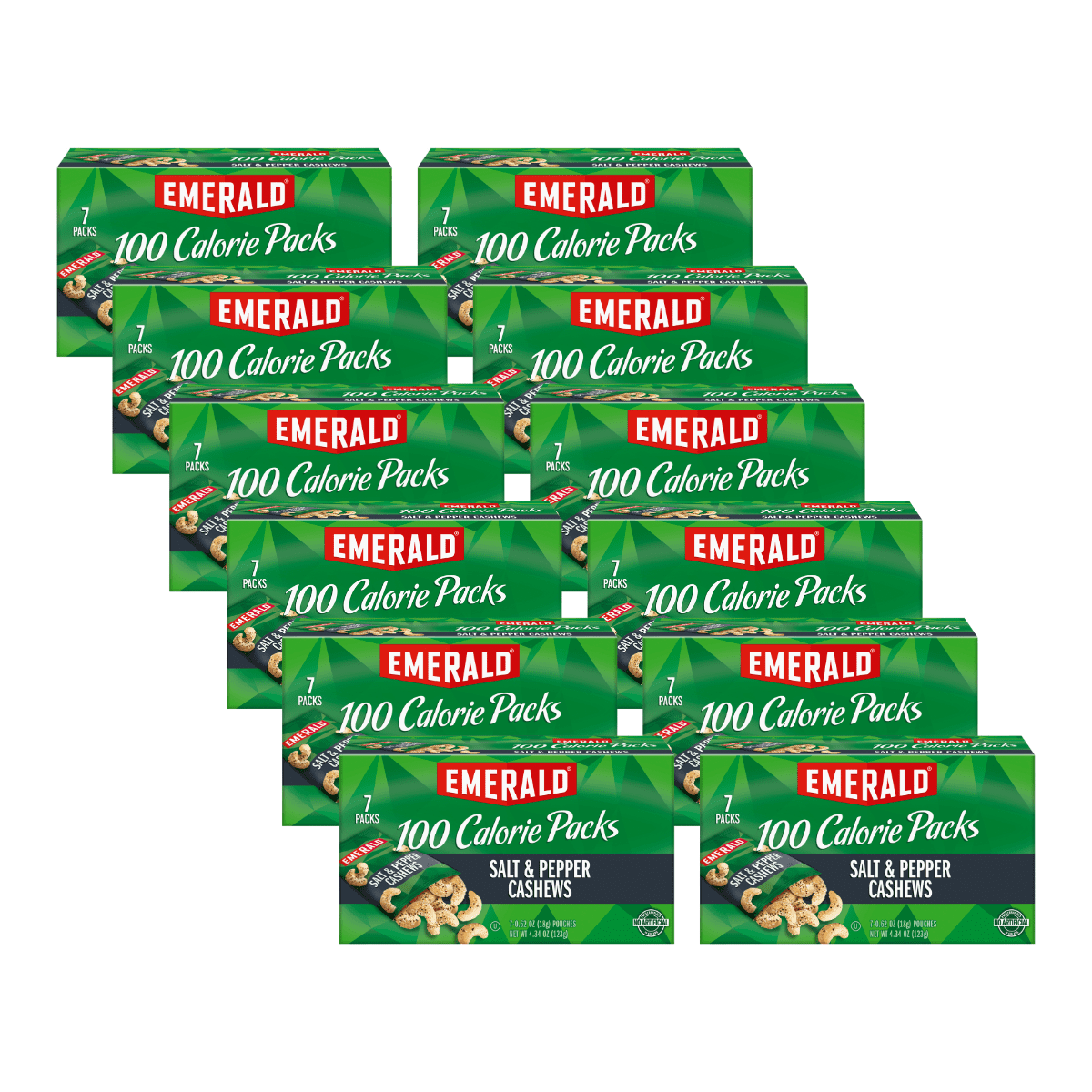Emerald Nuts, Salt & Pepper Cashews, 100 Calorie Packs, 7 Ct, 4.34 oz ...
