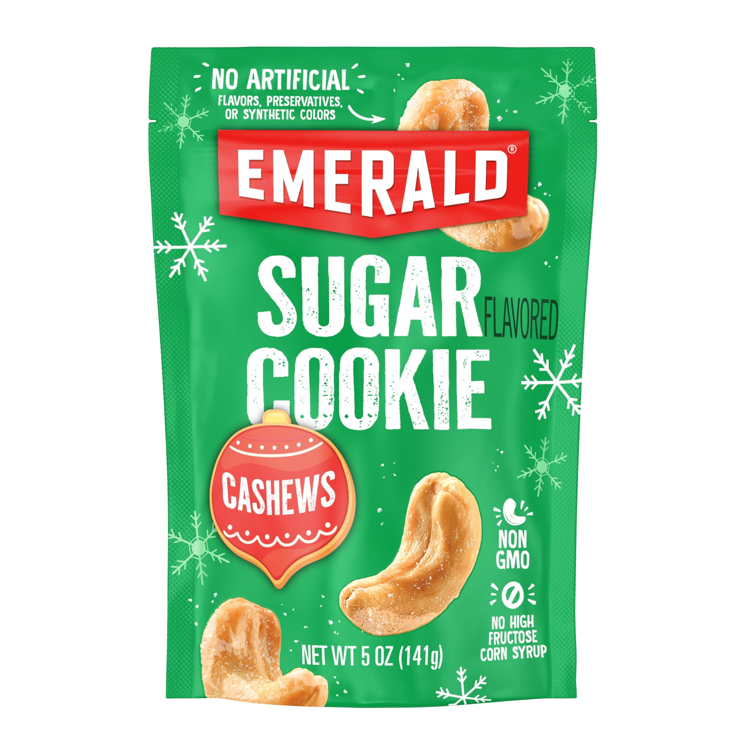Emerald Nuts Sugar Cookie DPF11 Flavored Cashews (1-Pack) | 5oz Resealable Bag | Kosher Dairy ...