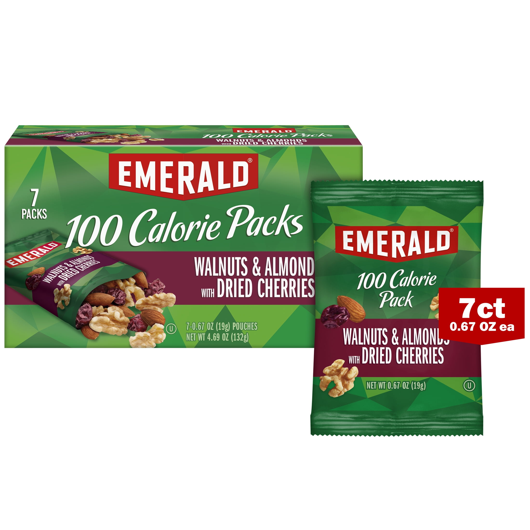Emerald Nuts: Walnuts, Almonds & Dried Cherries, 100 Calorie Pack, 4.69 ...