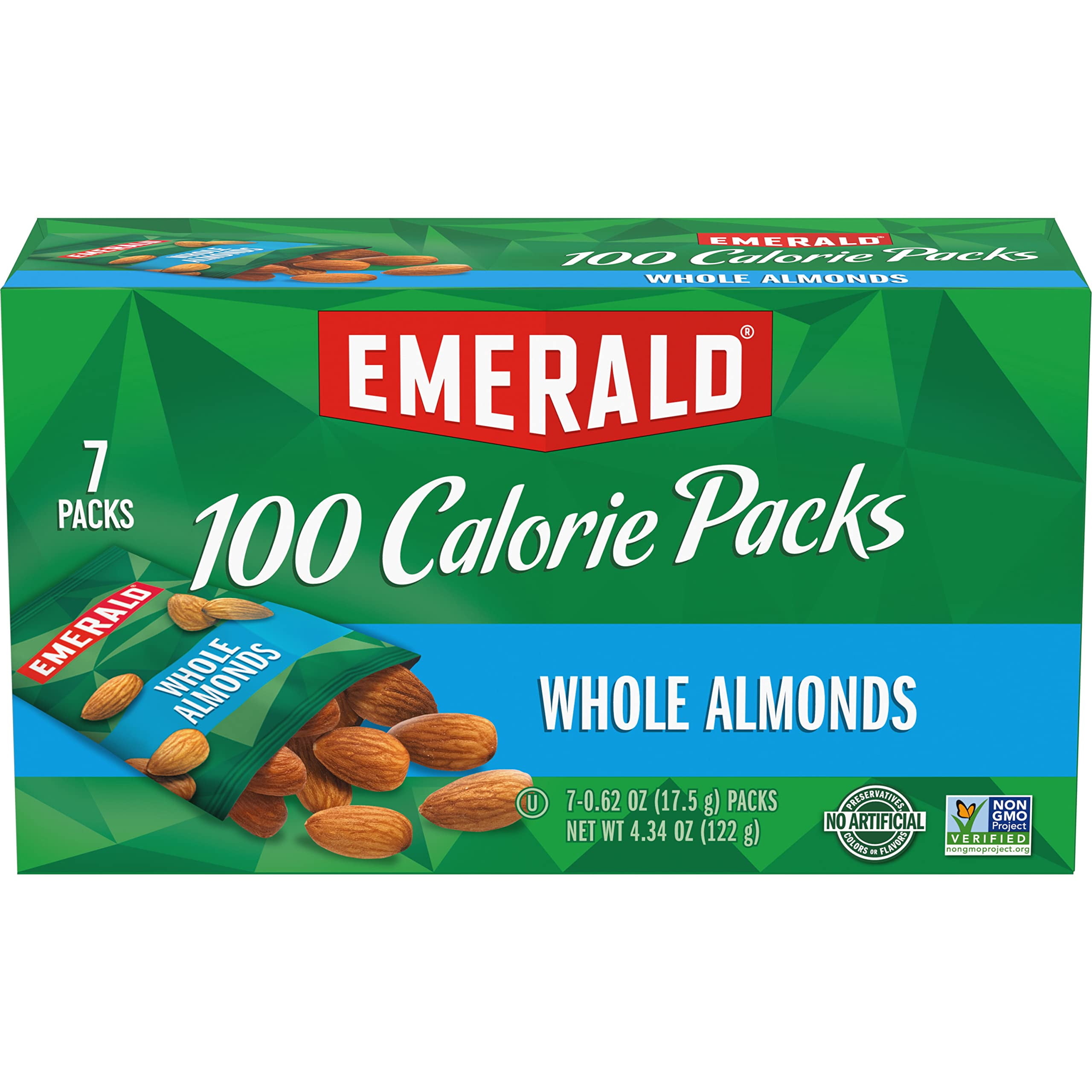 Emerald Nuts Whole Almonds CCF19 7ct (1-Pack), 100-Calorie Individual ...