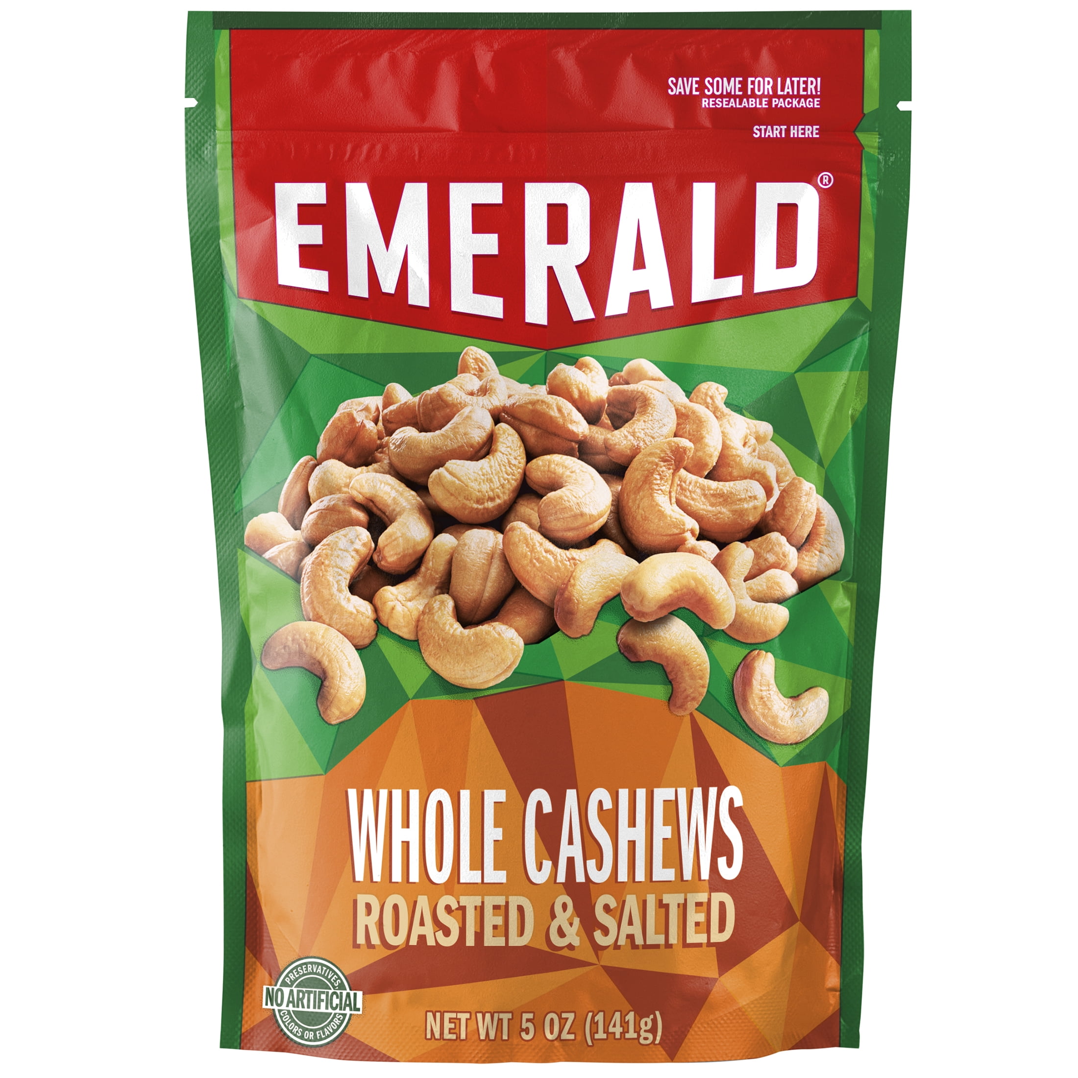 Emerald Nuts Whole Cashews Roasted & Salted - Walmart.com