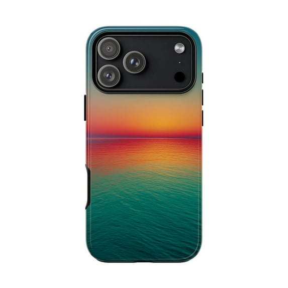 Emerald Ocean with a Sunset Sky Graphic Phone Case for iPhone 11,12,13 ...