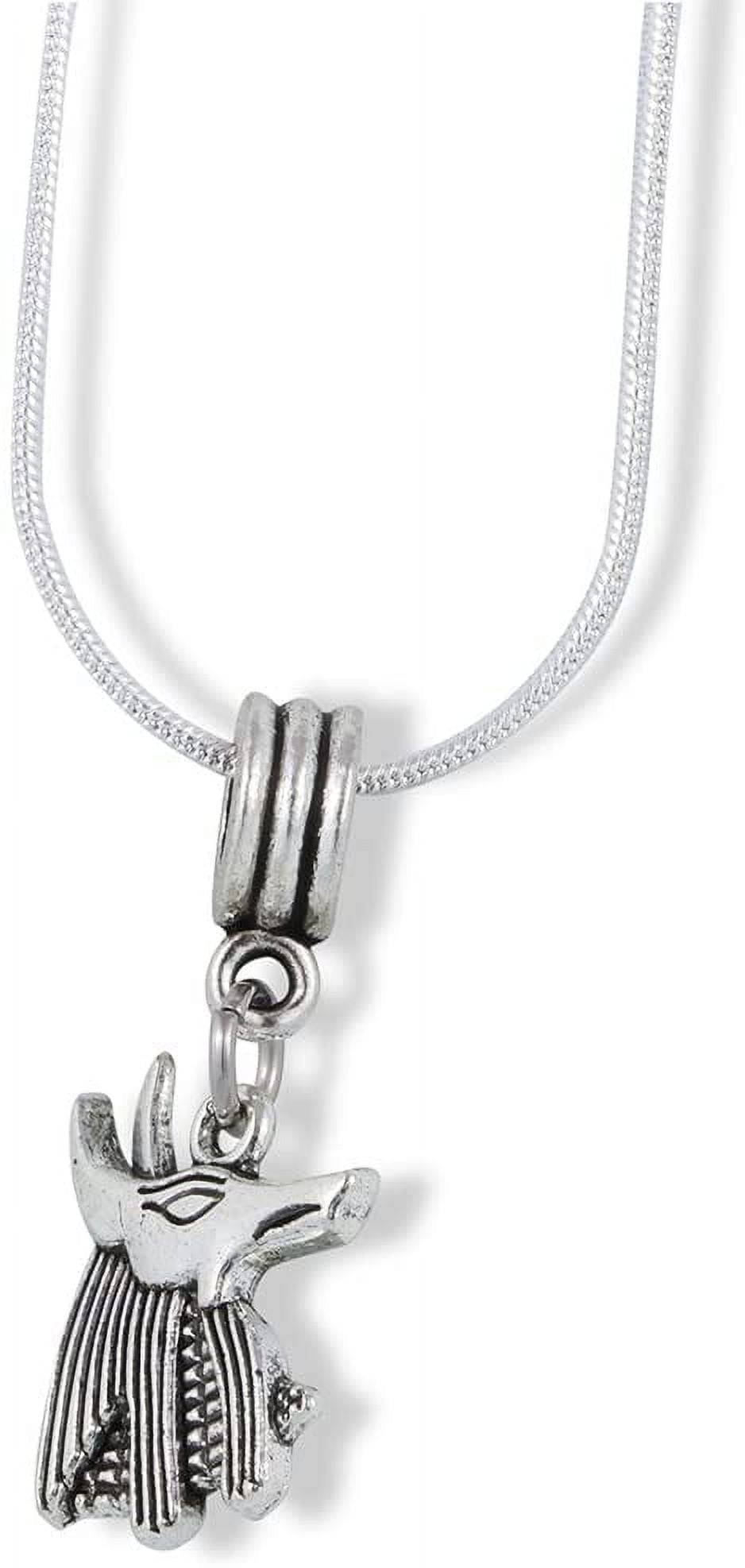 Emerald Park Jewelry Anubis Dog Egyptian God Charm Snake Chain Necklace ...