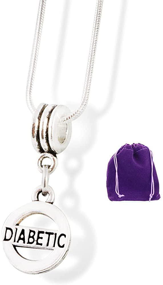 Emerald Park Jewelry Diabetic Necklace | Snake Chain Pendant - Walmart.com