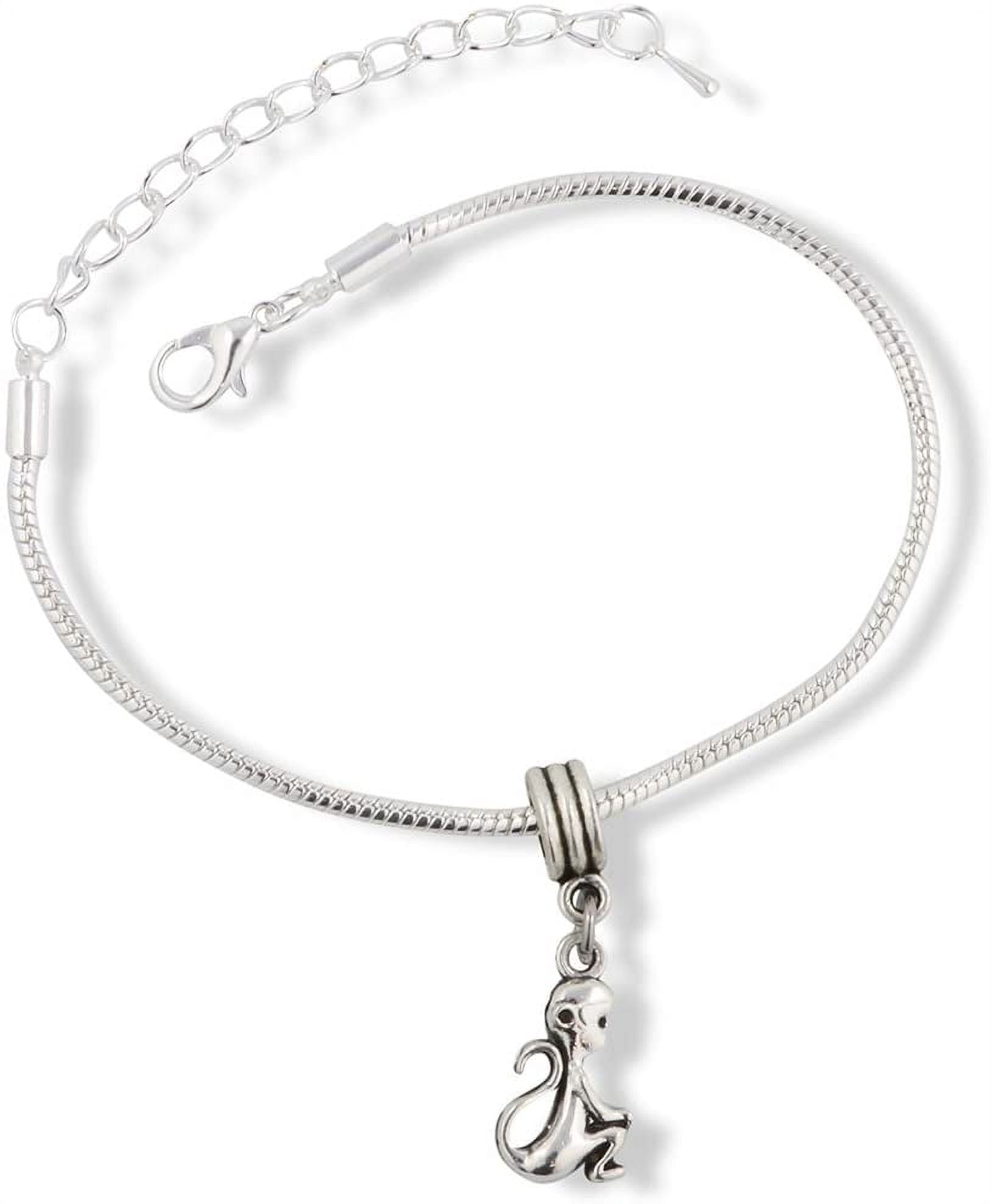 Emerald Park Jewelry Monkey Bracelet | Stainless Steel Snake Chain ...