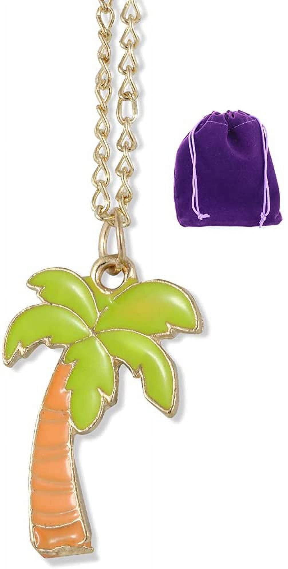 Emerald Park Jewelry Palm Tree Green Leaves and Orange Trunk Charm ...