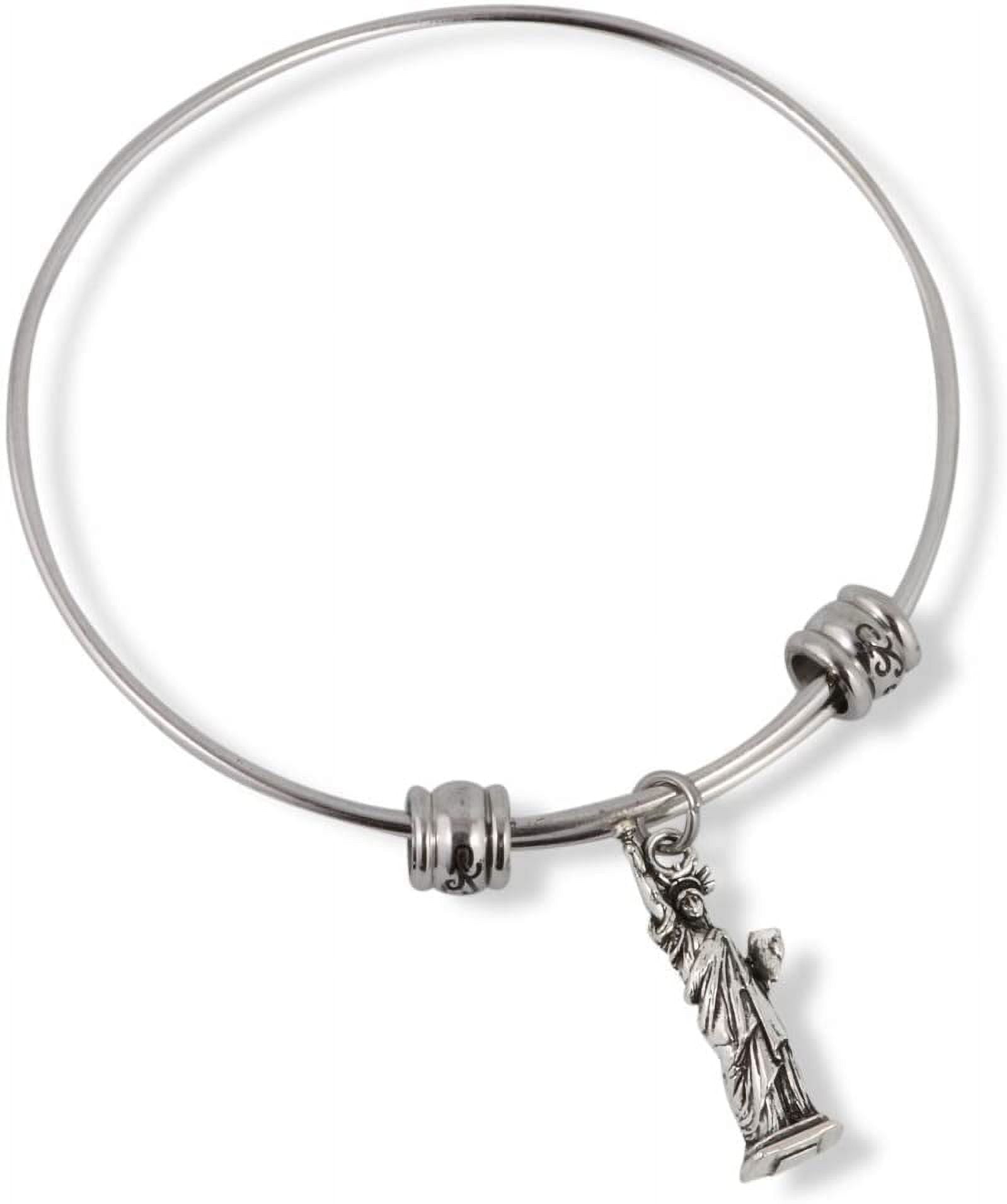 Emerald Park Jewelry Statue of Liberty Fancy Charm Bangle - Walmart.com