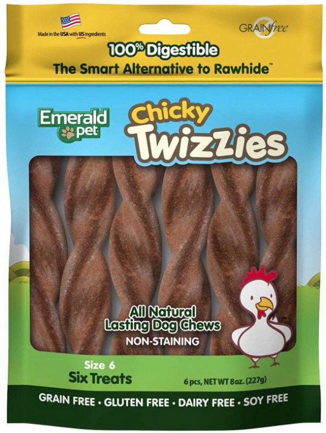 Emerald Pet Chicky Twizzies Natural Dog Chews [Dog, Treats Bulk] 6 ...