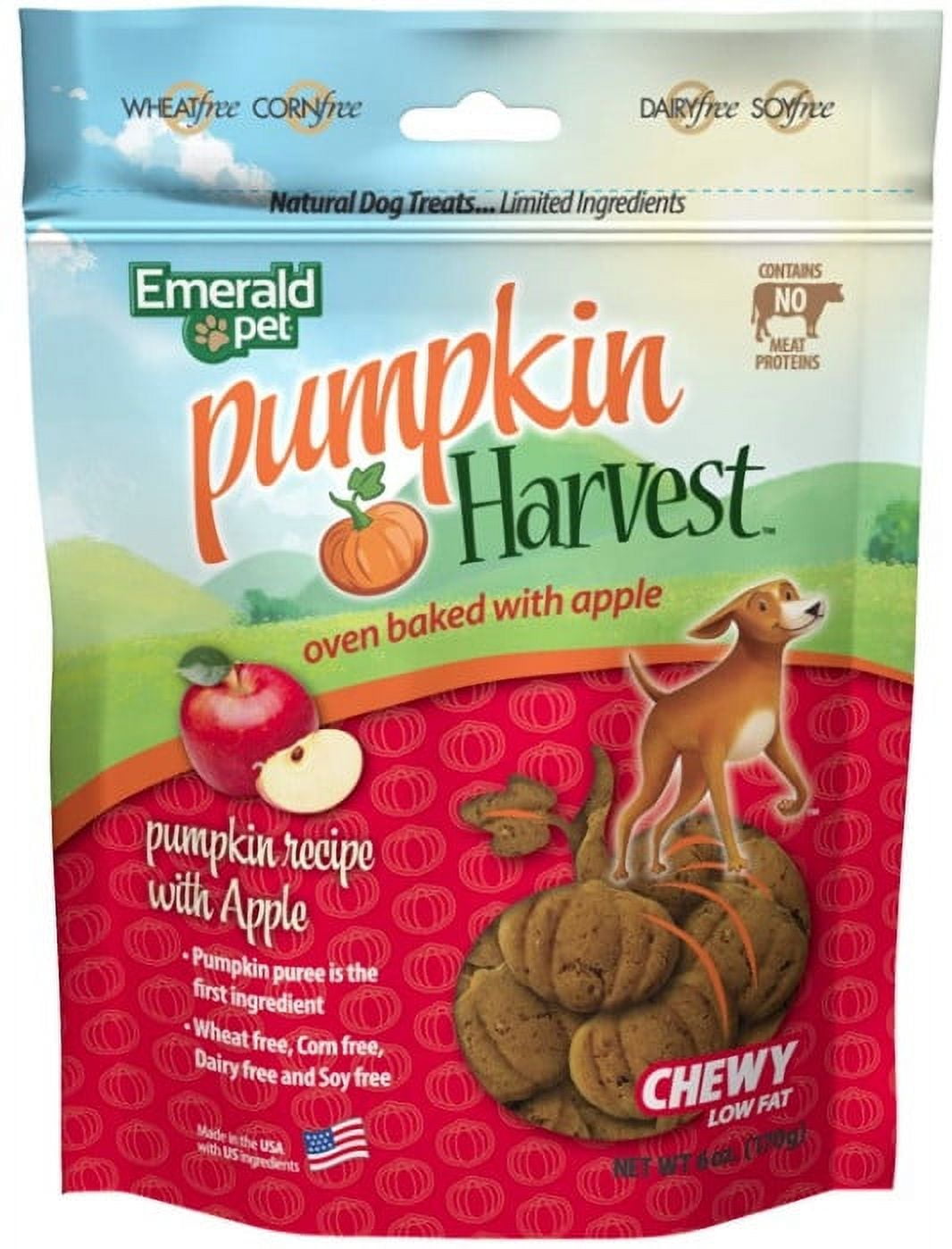Emerald Pet Pumpkin Harvest Oven Baked Dog Treats with Apple - Walmart.com