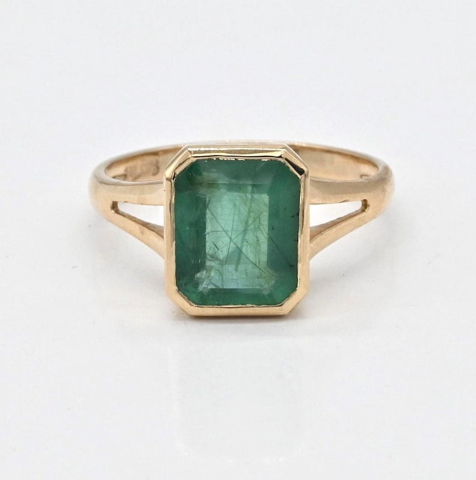 Emerald Ring 3 carat natural emerald ring, genuine emerald solid gold ...
