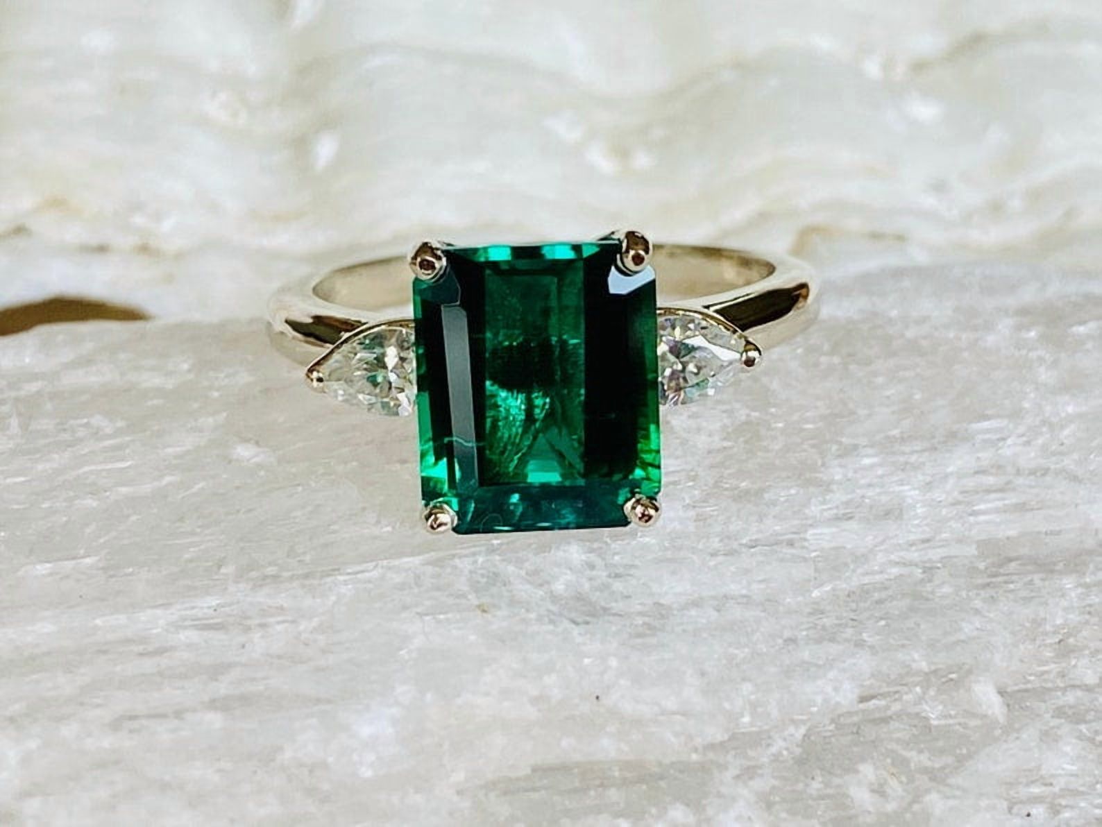 Emerald Ring, Emerald Handmade Ring, May Birthstone, Dainty Ring ...