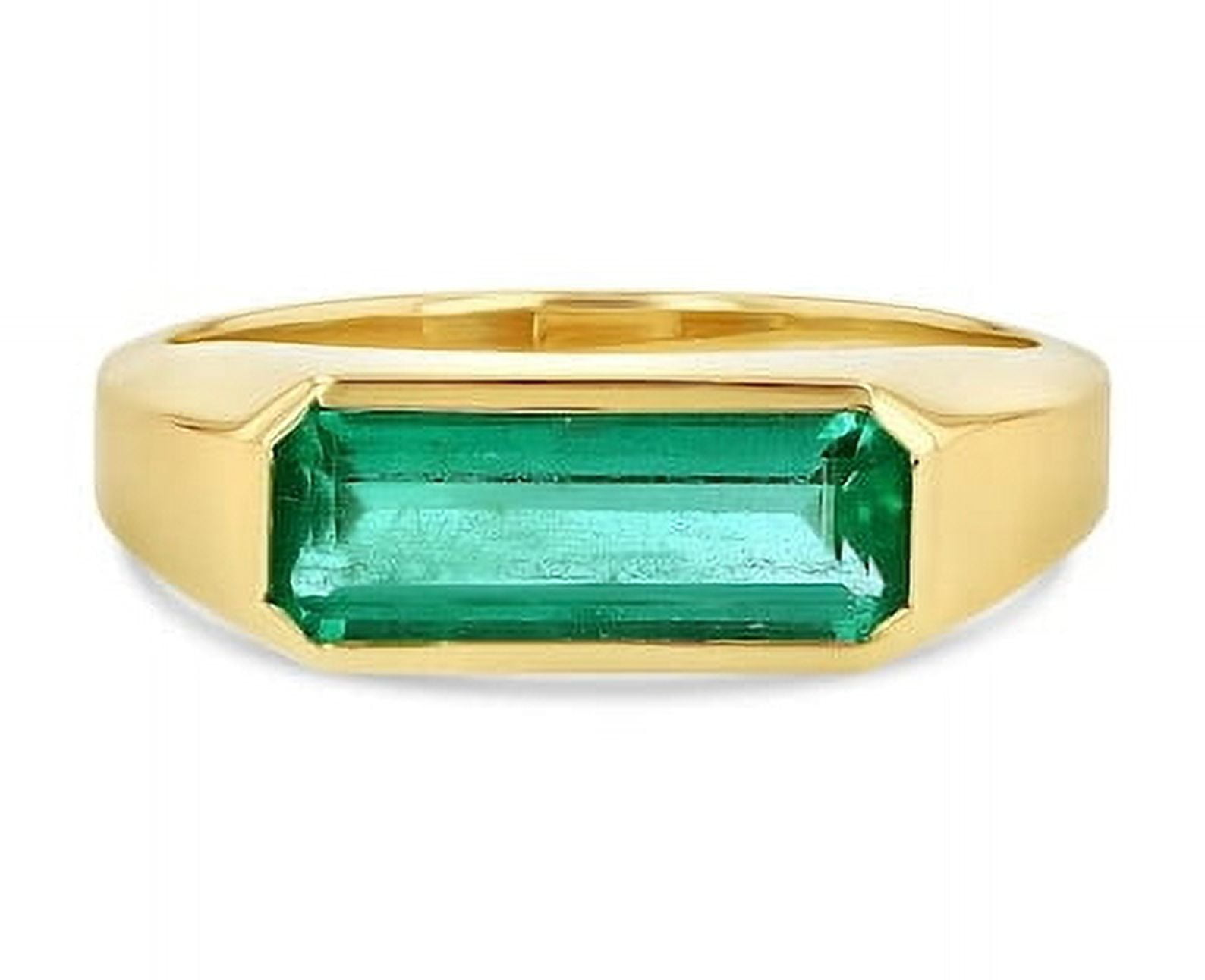 Emerald Ring, Signet Ring, Men's Ring, Women Ring, 925 Sterling Silver ...