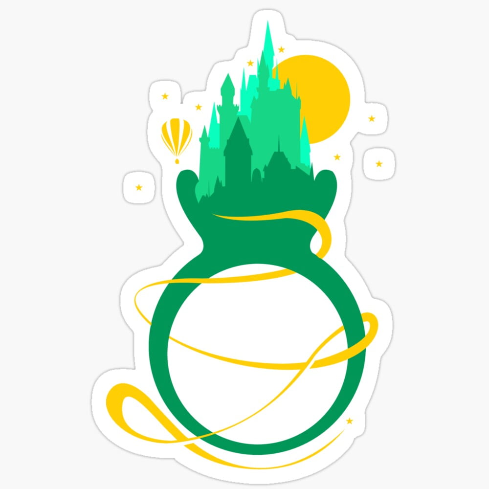 Emerald Ring Sticker Phone Decal Water Bottle Stickers Car Decals ...