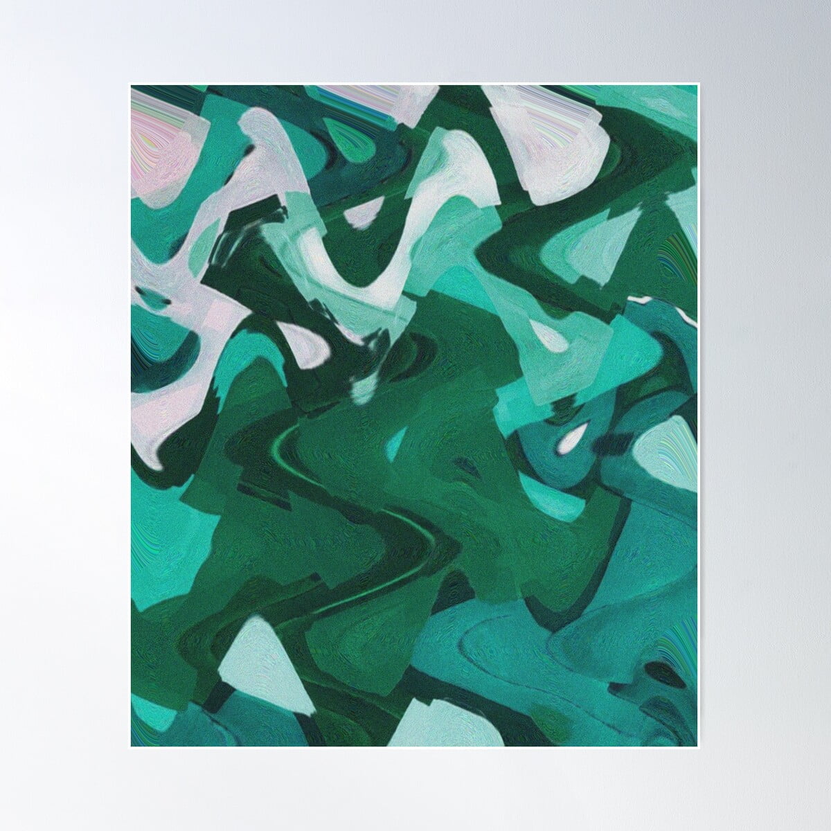 Emerald Seas Poster Wall Art, Modern Wall Decor For Living Room Bedroom ...