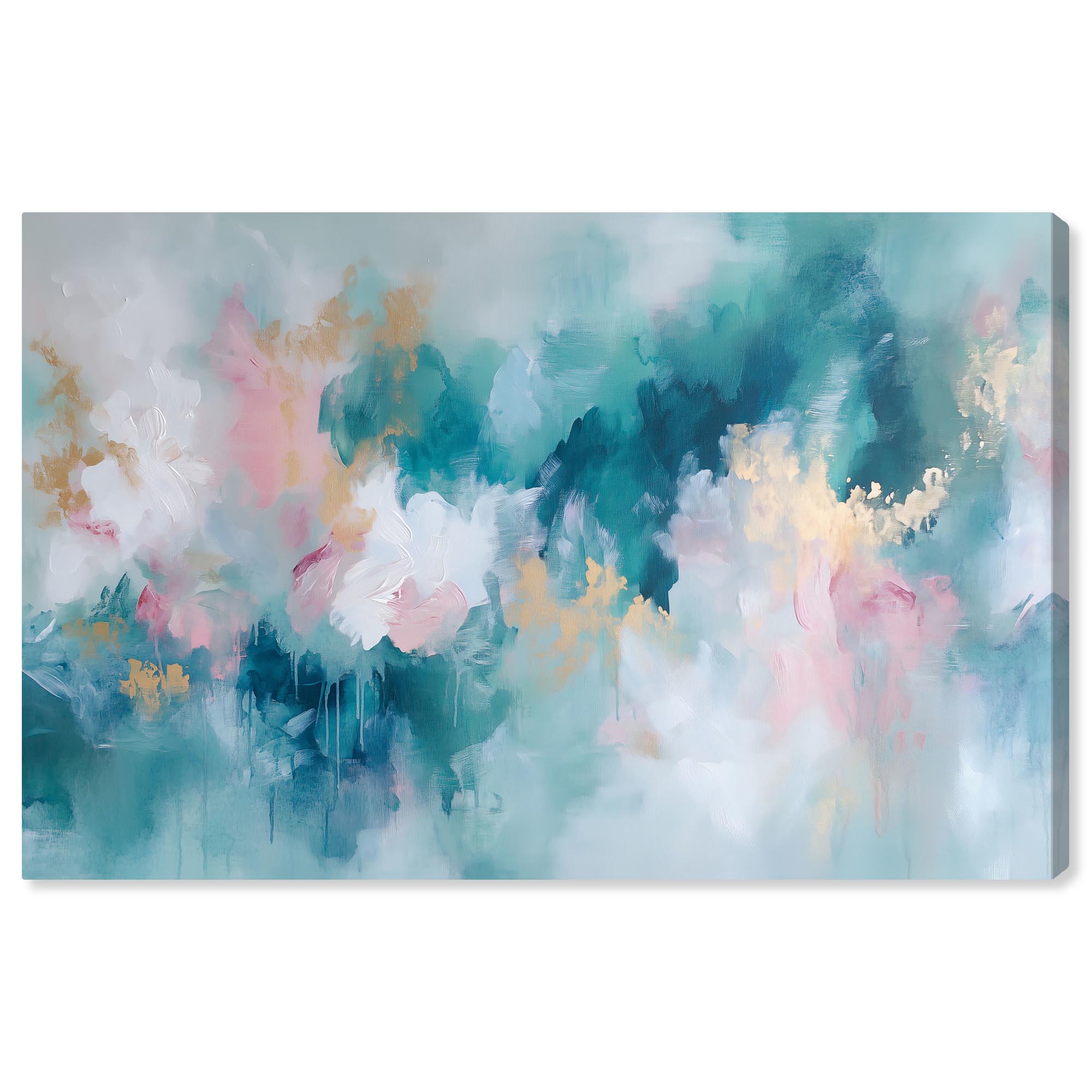 Emerald Sky Canvas Digital Abstract Art by Art Remedy, Gallery Wrapped ...