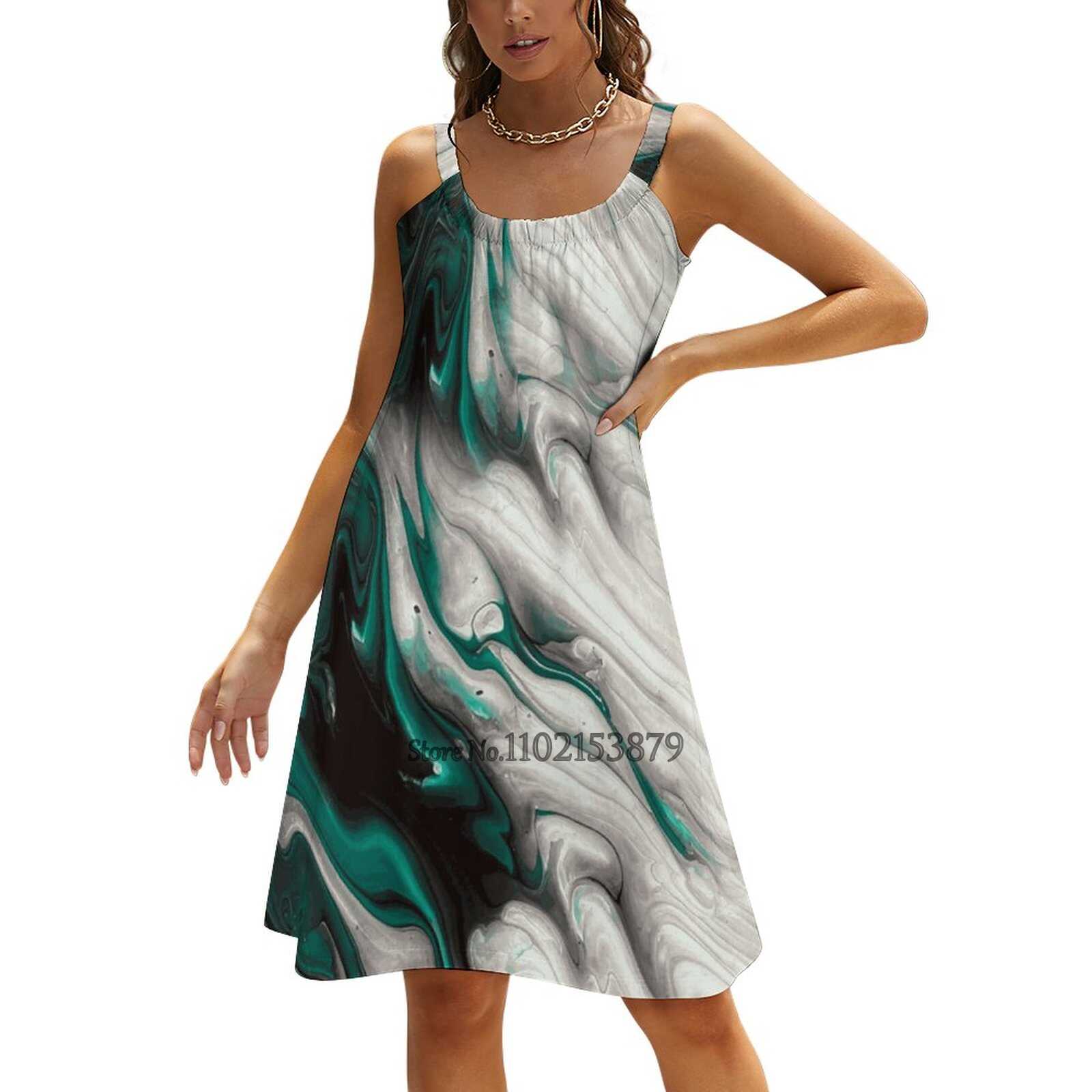 Emerald Storm Back Lacing Backless Dress Square Neck Dress Sweet ...