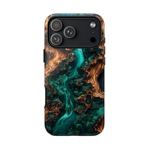 Emerald Teal Resin Walnut Wood Print Luxury Abstract Faux Timber ...