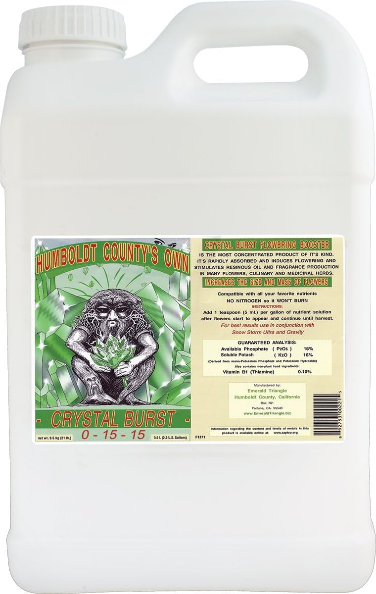 Emerald Triangle ETBURST25 Crystal Burst Fertilizer, 2.5 Gallon, White ...