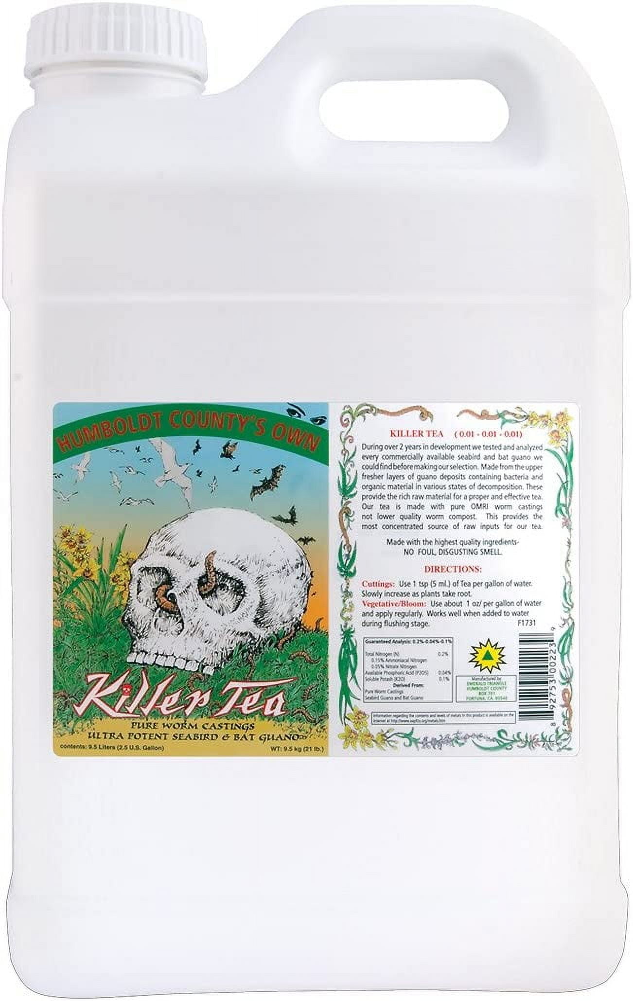 Emerald Triangle ETKT2.5GAL Killer Tea Fertilizer, 2.5 Gallon - Walmart.com