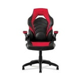 Emerge Vortex Bonded Leather Gaming Chair, Black & Red - Walmart.com