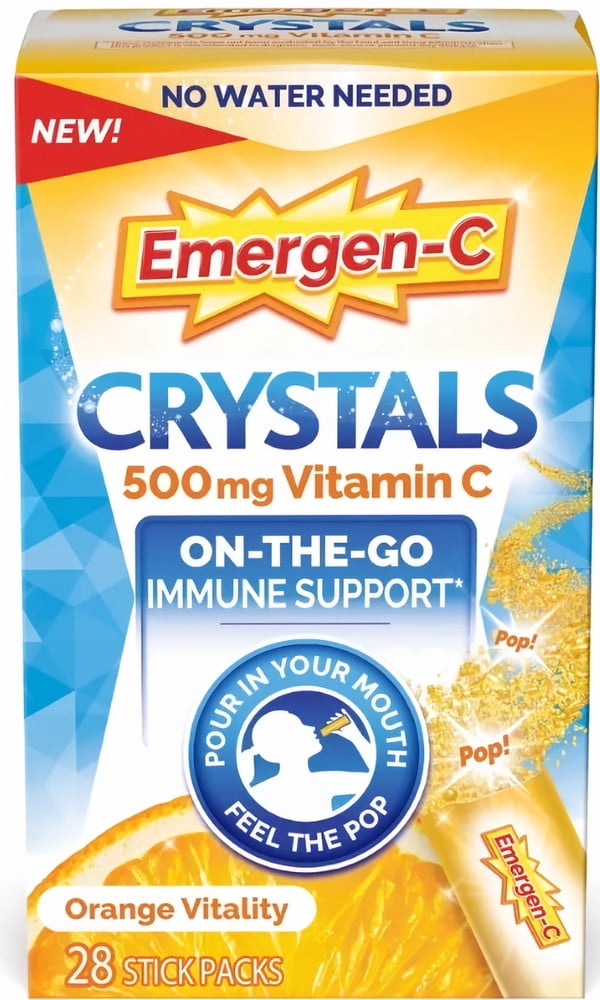 Emergen-C Crystals On-The-Go Immune Support Supplement (Pack of 12 ...
