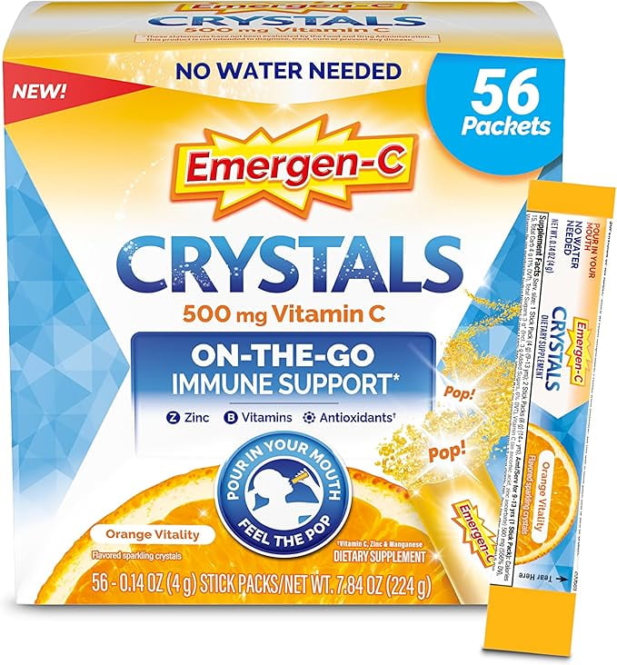 Emergen-C Crystals On-the-Go Emergen-C Immune Support Supplement with ...