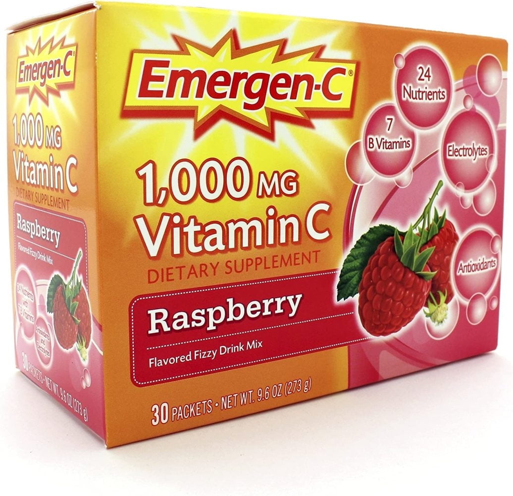 Emergen-C Raspberry, 30 Packets, Serving Size 1 Packet - Walmart.com
