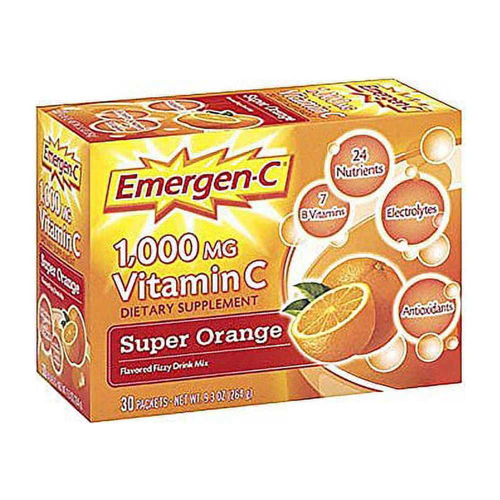 Emergen-C Super Orange Alacer Corp, 30 Count (Pack of 1) - Walmart.com