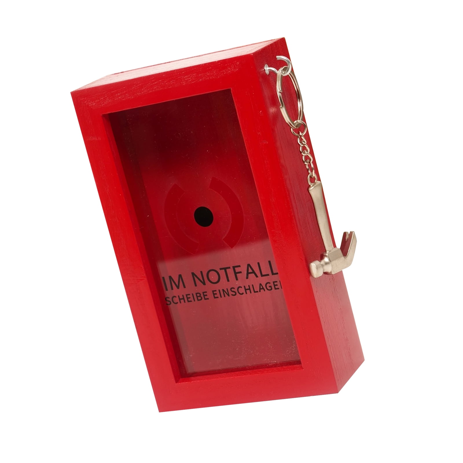 Emergencies Cash Gift Box With Metal Hammer Chain Red Wooden ...