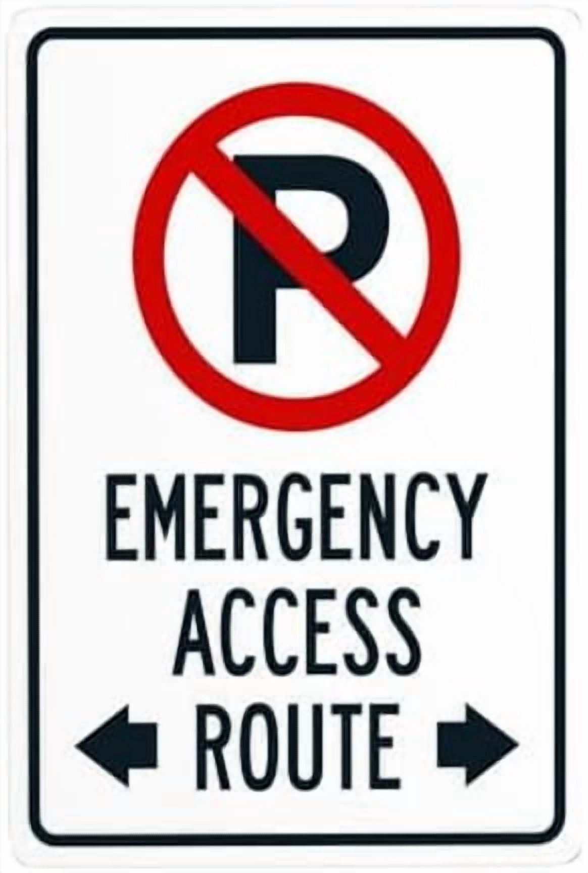 Emergency Access Route Metal Warning Signs, Cautions Security Tin Sign ...