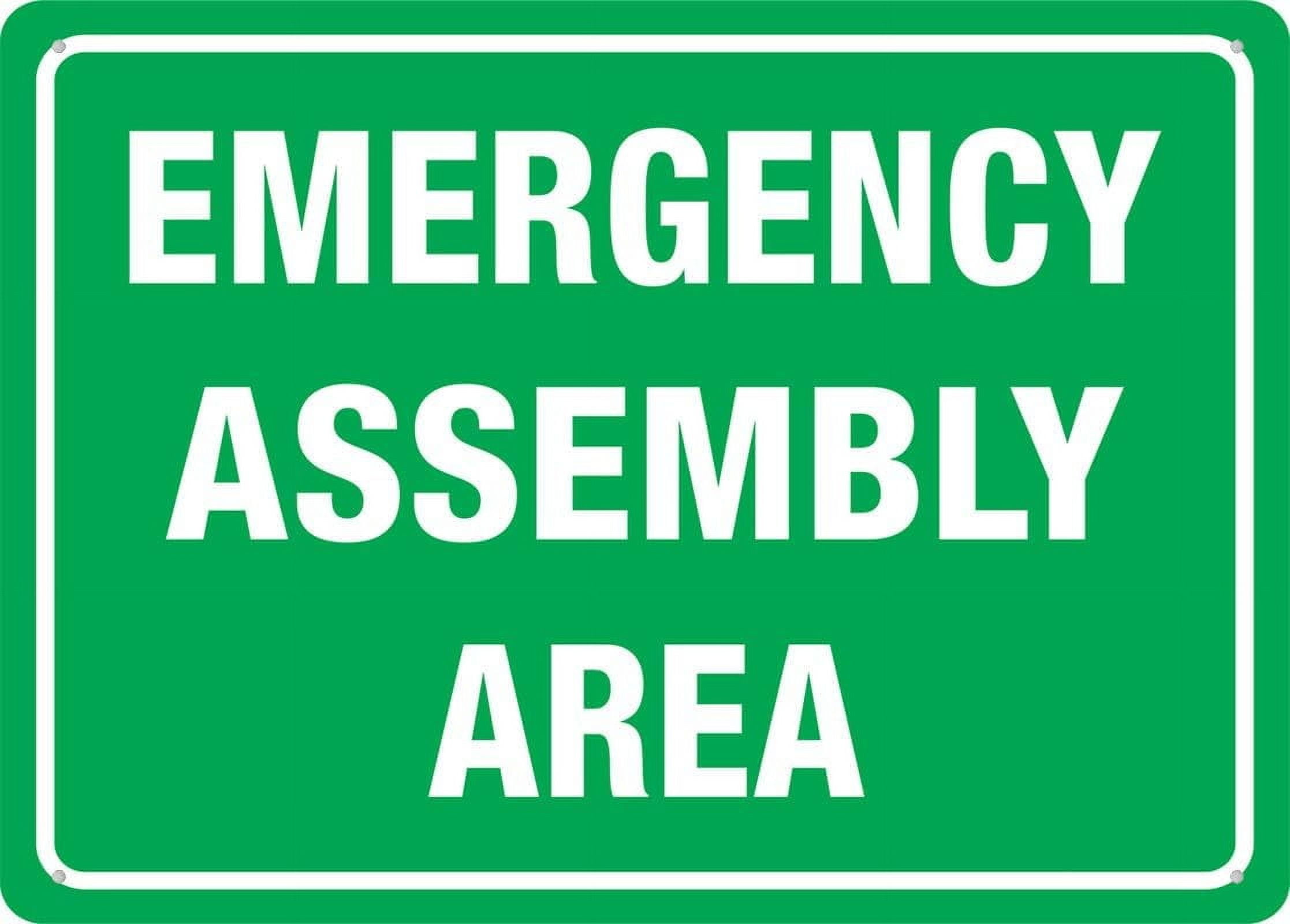 Emergency Assembly Area Sign Metal Signs Aluminum Sign Pre-Drilled ...
