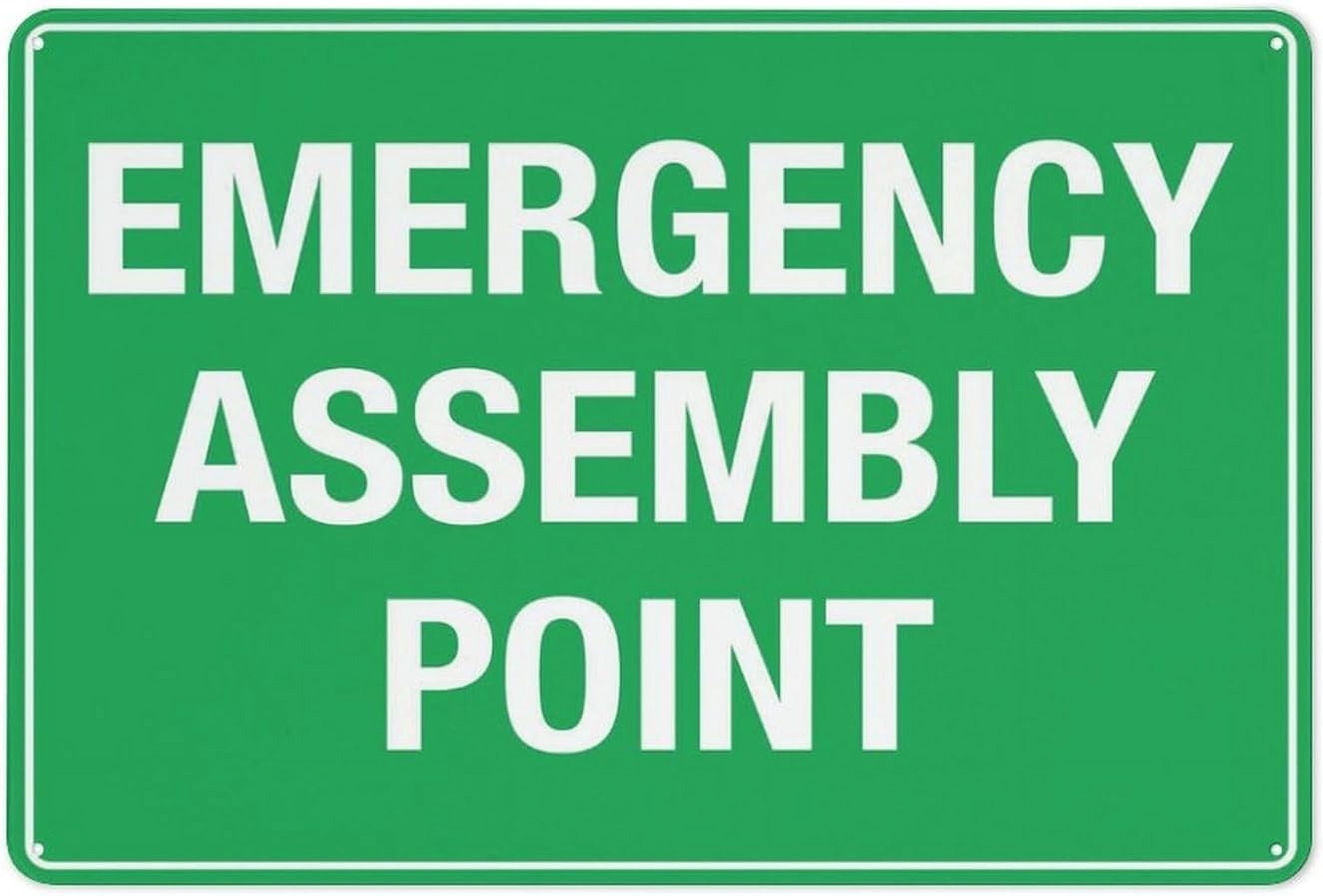 Emergency Assembly Point Sign Metal Aluminum Signs, Weather Resistant ...