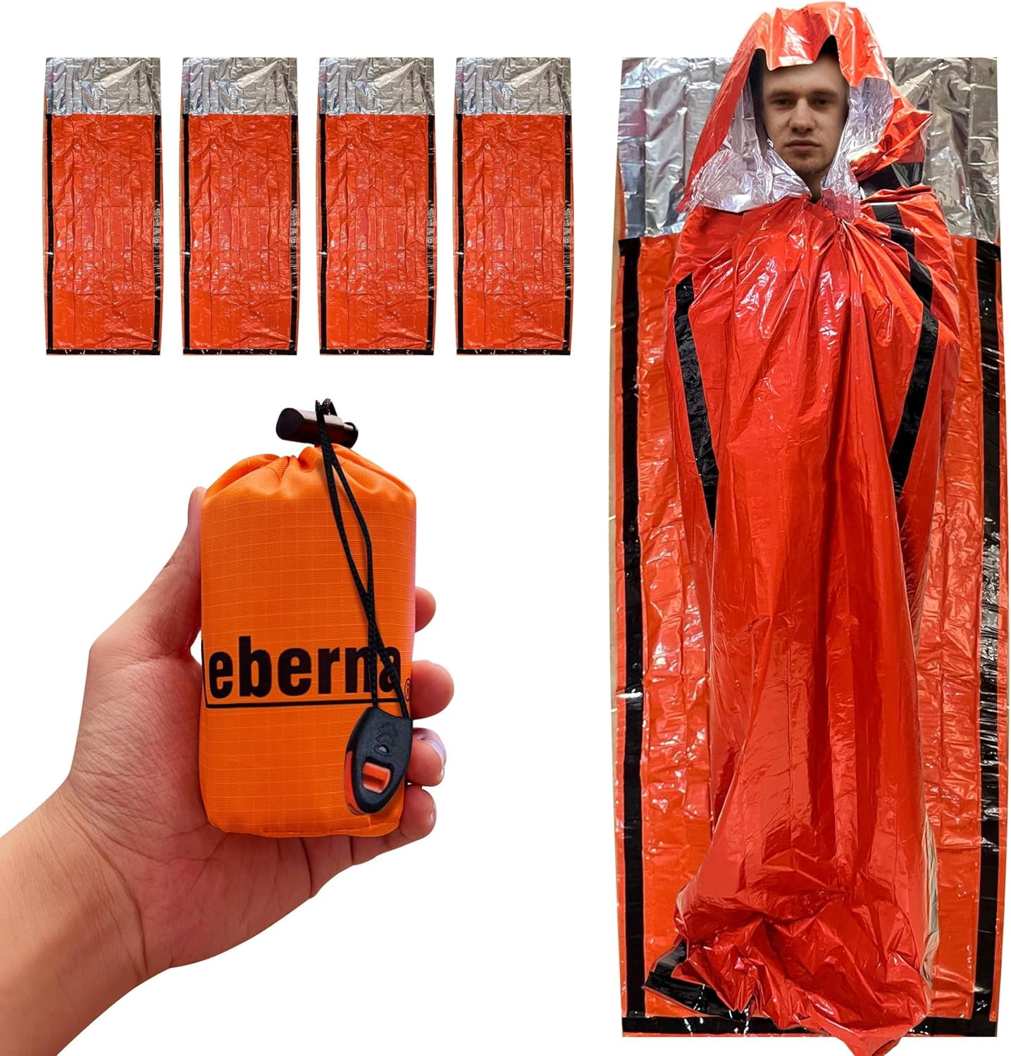 Emergency Bivy Sack Bivy Bag - Emergency Sleeping Bags 4 Pack Mylar ...