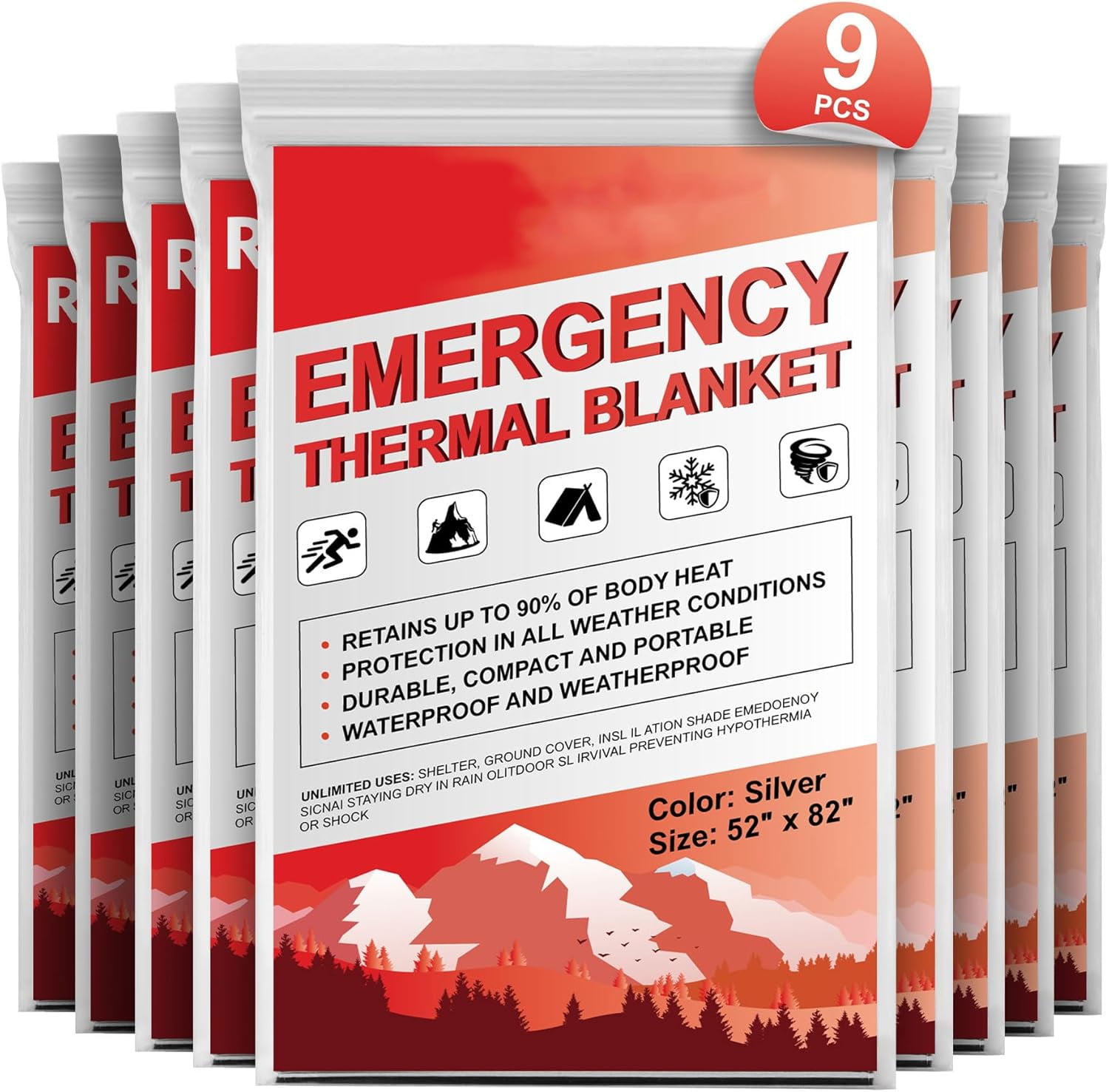 Emergency Blankets, Outdoor Survival Insulated Gear, Mylar Thermal ...