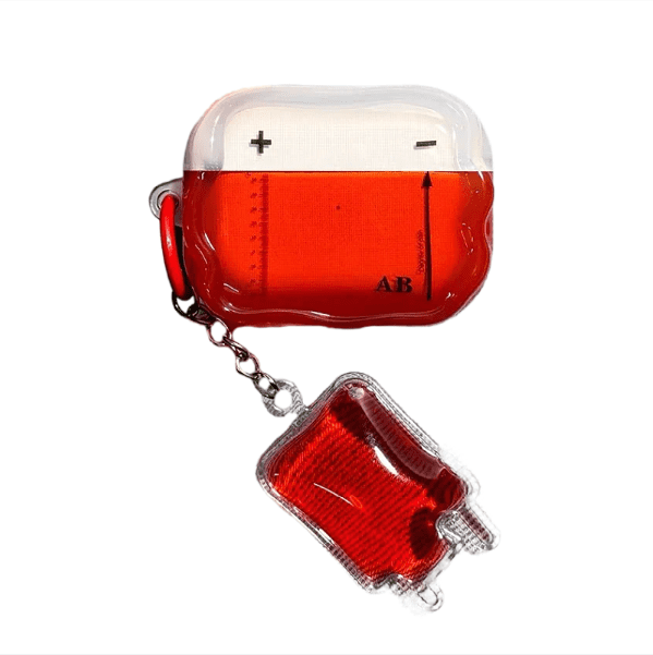 High Transparency AirPods Case, Blood Bag Design Liquid Silicone ...