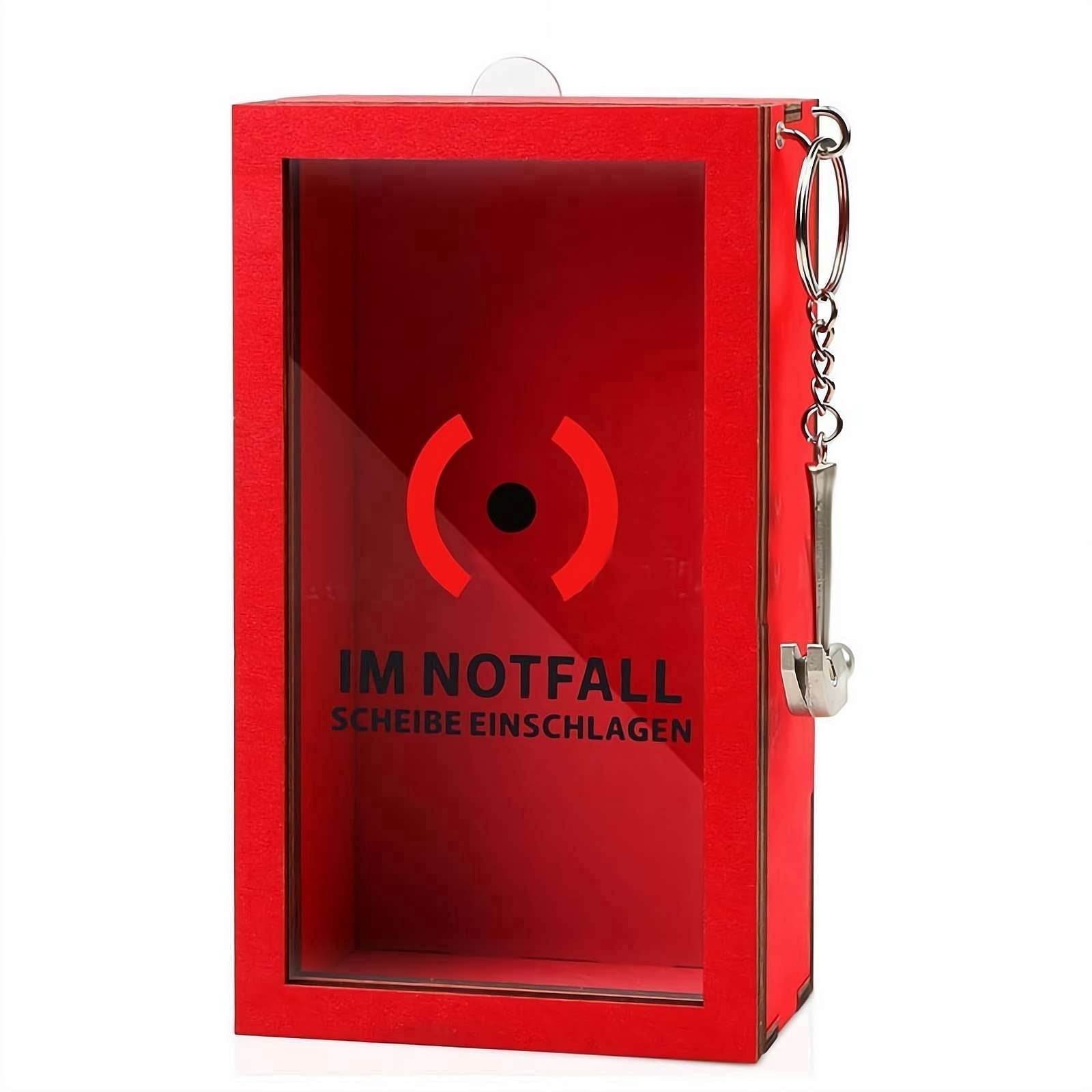 Emergency Break Glass Key Box with Hammer and Keychain for Secure Key ...