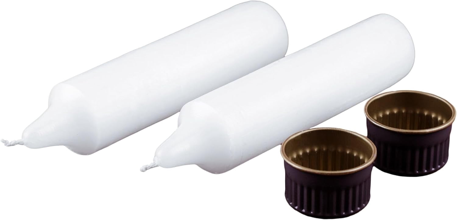 Emergency Candles 2-Pack – Long-Lasting Unscented for Power Outages ...
