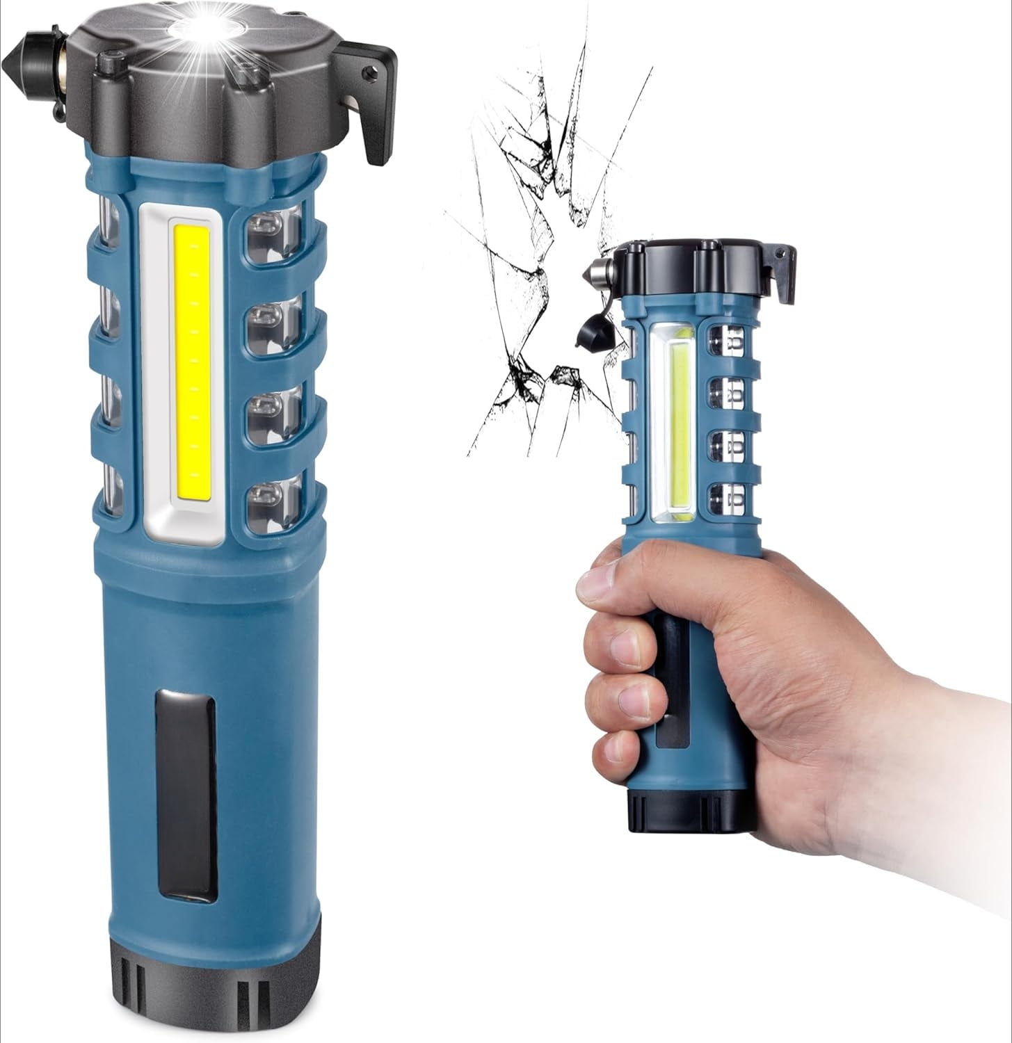 Emergency Car Flashlight with Seatbelt Cutter and Window Breaker, LED ...