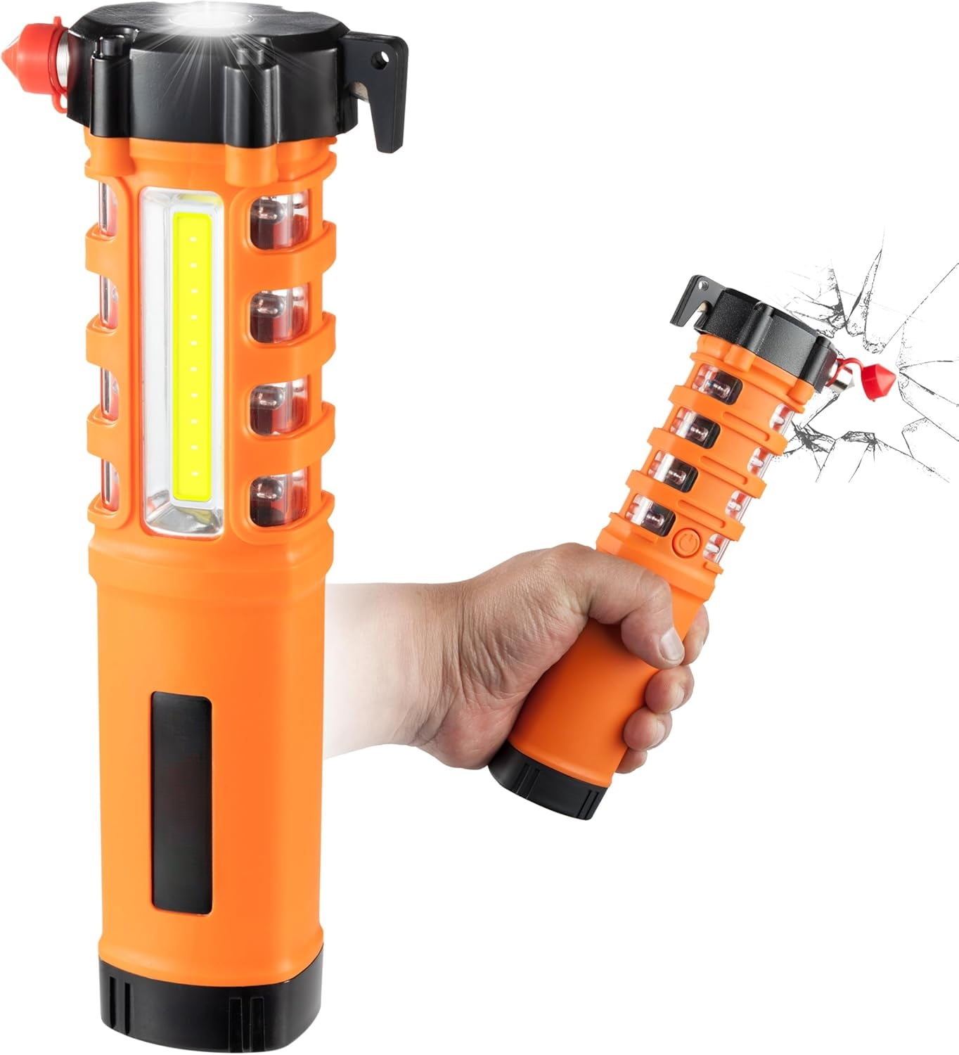 Emergency Car Flashlight with Seatbelt Cutter and Window Breaker, LED ...