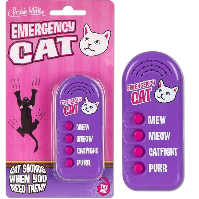 Emergency Cat Electronic Noisemaker Toy with Mew, Meow, Catfight, and ...