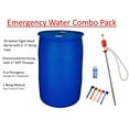55 Gallon Emergency Water Storage Tank Combo Kit with Barrel, Siphon ...