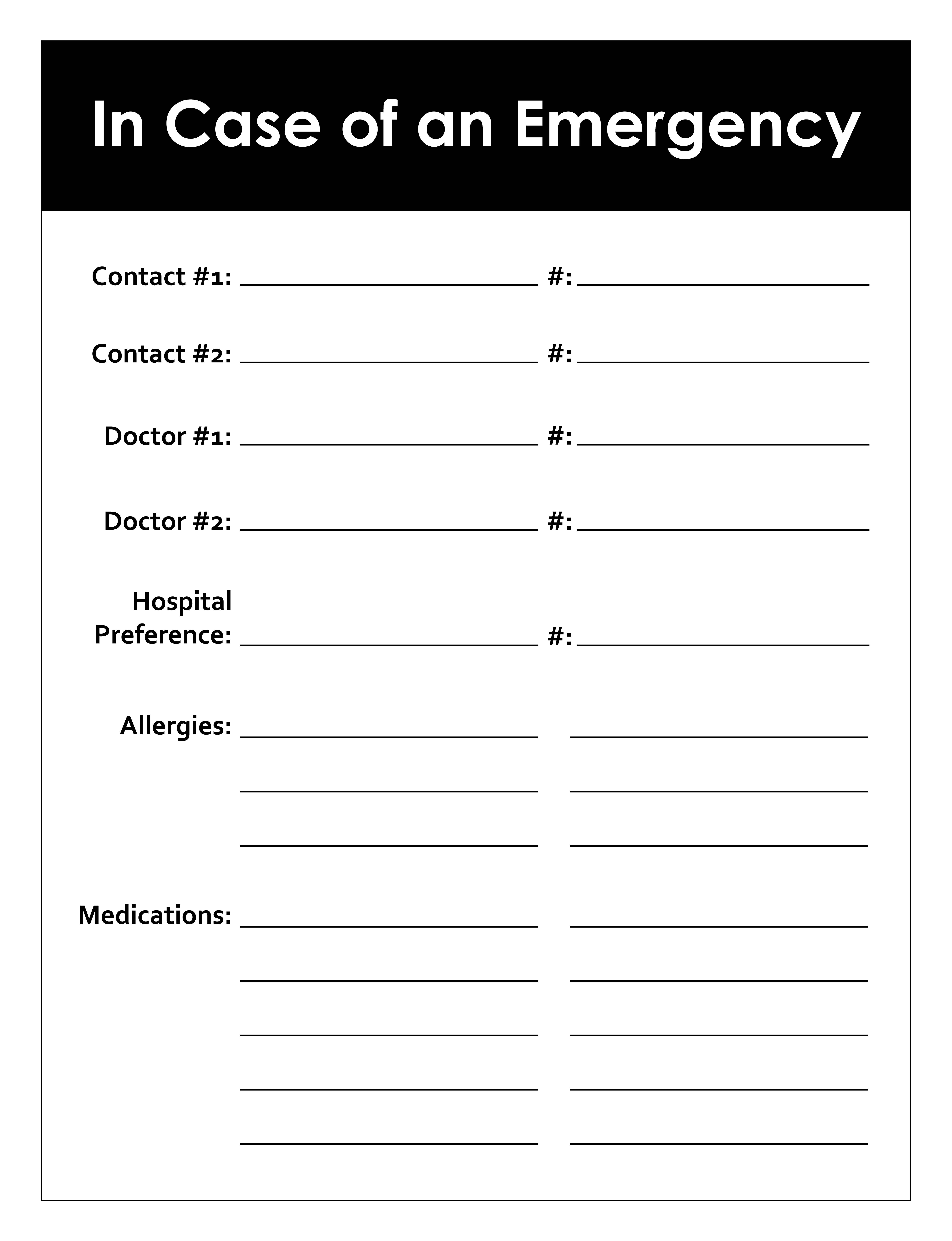 Emergency Contact Magnetic Sign For Children And Elderly By DCM ...