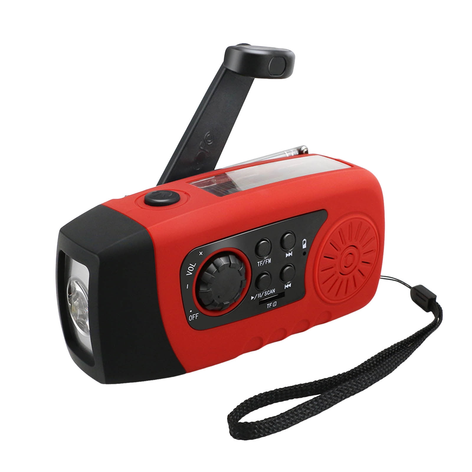 Emergency Crank Radio Small Portable Radio Solar Weather Radio FM with ...